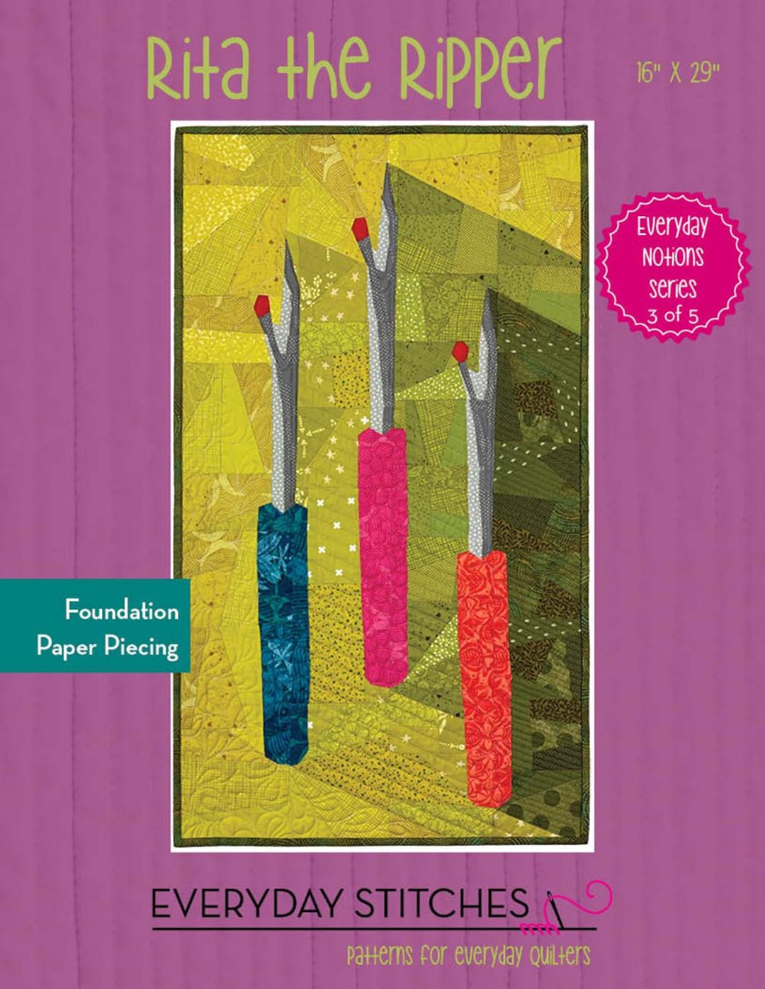 Rita the Ripper Quilt Quilting Pattern From Everyday Stitches BRAND NEW ...