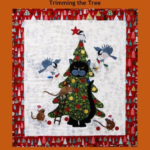 Trimming the Tree Grumpy Cat Quilt Quilting Pattern From Trouble and Boo Designs NEW, Please See ...