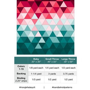 Triangle Fade Quilt Quilting Pattern, From Lo and Behold Stitchery ...
