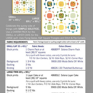 Simple Solstice Quilt Quilting Pattern From Robin Pickens Quilt Patterns NEW, Please See ...