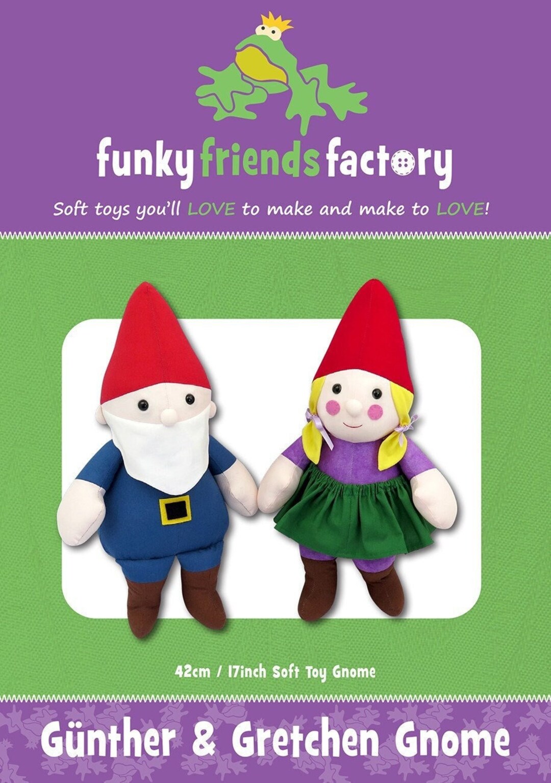 Gunther and Gretchen Gnome Plush Toys Sewing Pattern From Funky Friends ...