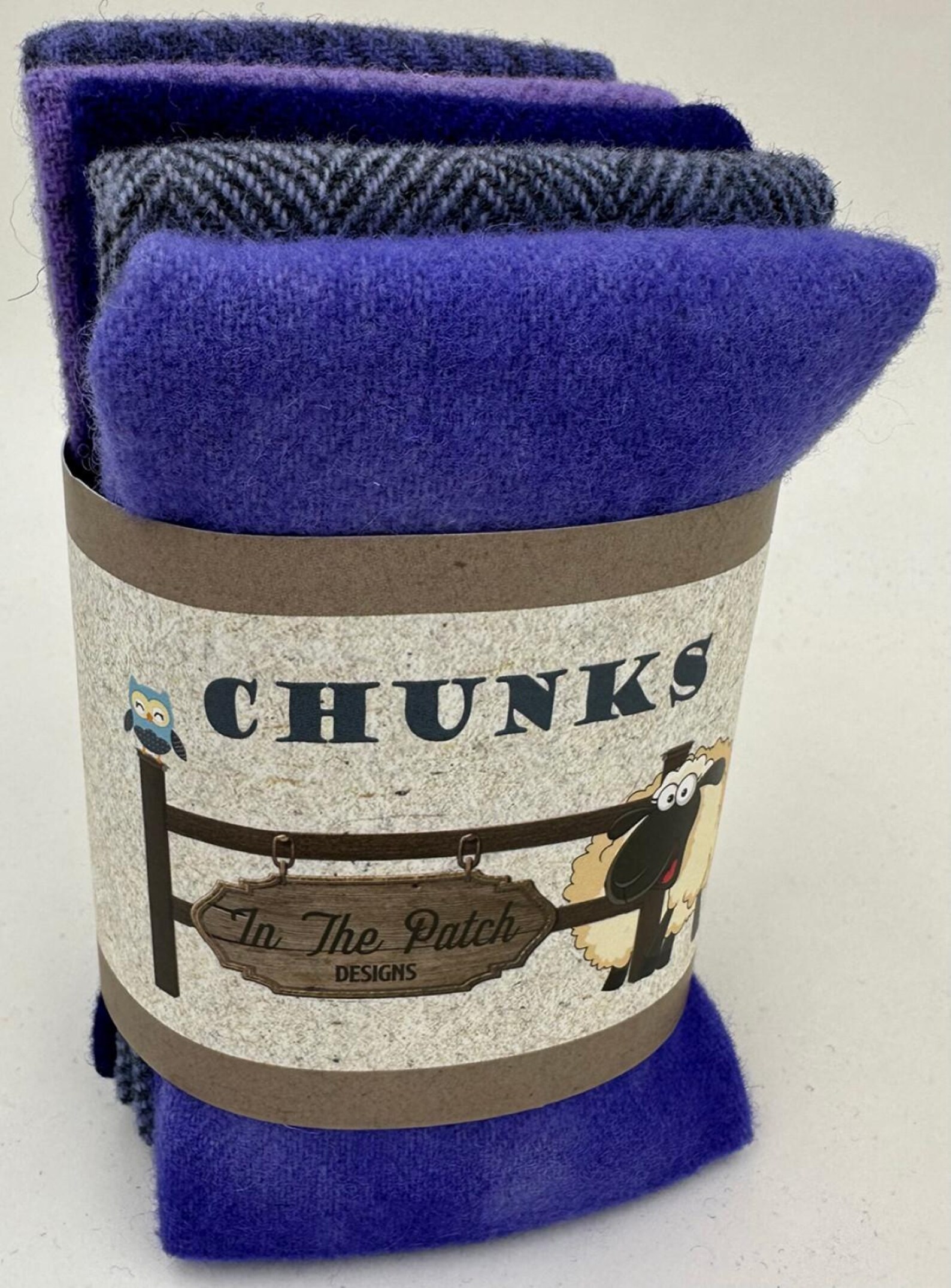 Assorted Wool Chunks, in Packs of 5 Hand Dyed Pieces of Wool, From in ...
