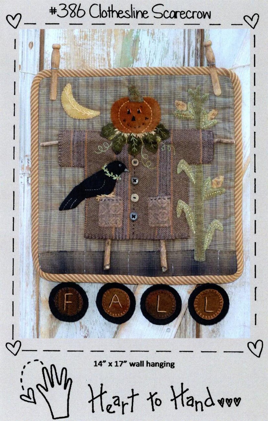 Clothesline Scarecrow Sewing Pattern, From Heart to Hand BRAND NEW ...