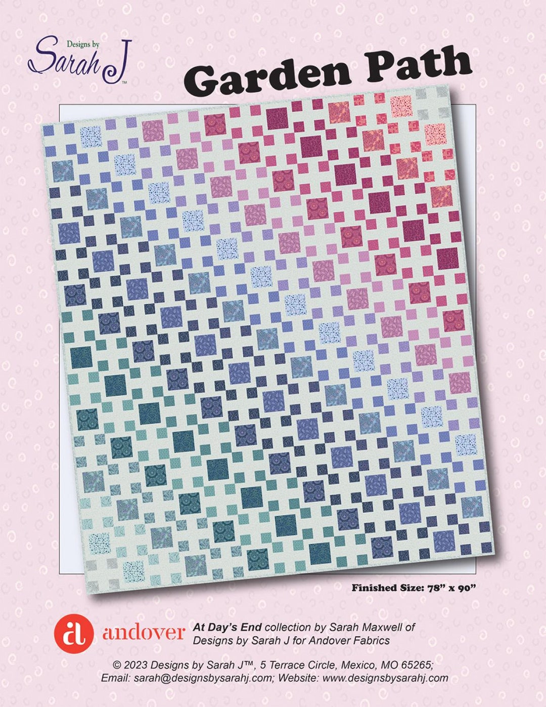 Garden Path Quilt Quilting Pattern, From Designs by Sarah J BRAND NEW ...