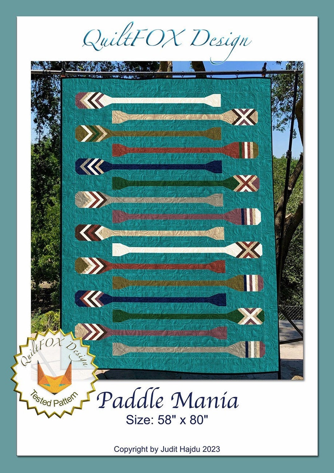 Paddle Mania Boat Oars Quilt Quilting Pattern, From Quiltfox Designs ...