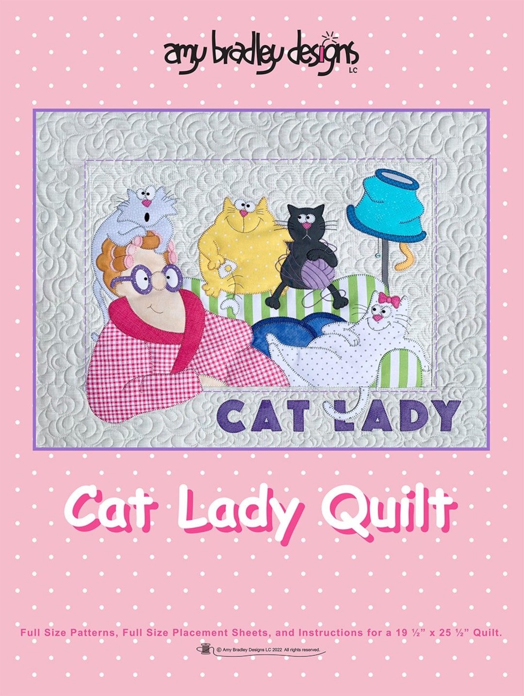 Cat Lady Quilt Pieced Applique Quilt Pattern From Amy Bradley Designs ...