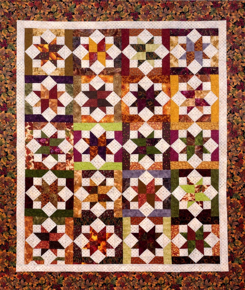 Equinox Quilt Quilting Pattern, A Cozy Strip Club Pattern for 2 1/2 ...