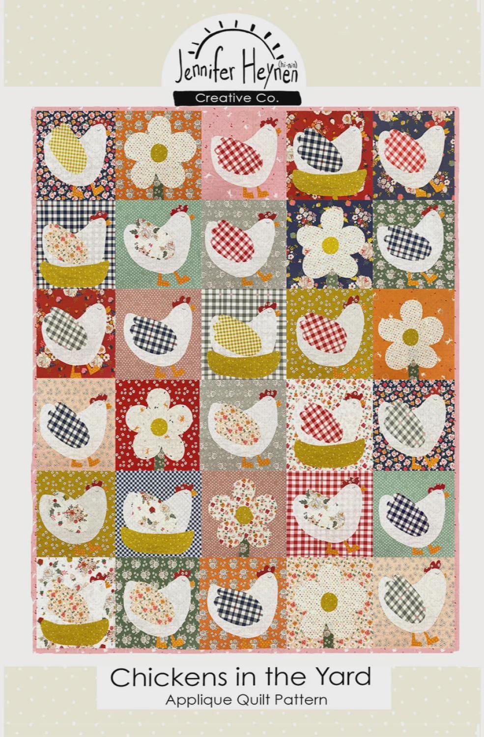 Chickens in the Yard Quilt Quilting Pattern, From Jennifer Heynen ...