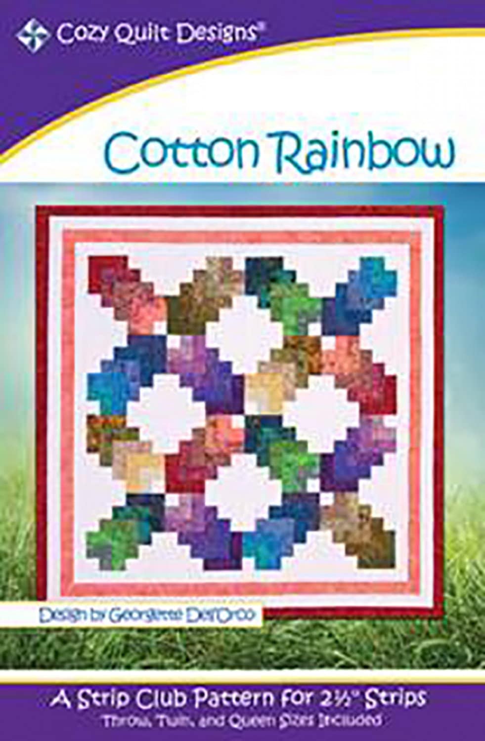 Cotton Rainbow Quilt Quilting Pattern A Cozy Strip Club - Etsy