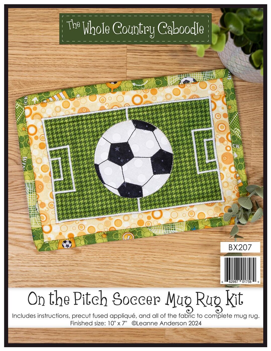 On the Pitch Soccer Mug Rug Kit From the Whole Country Caboodle BRAND ...
