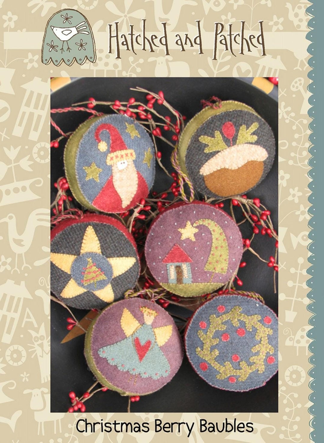 Xmas Berry Baubles Sewing Pattern, From Hatched and Patched BRAND NEW ...
