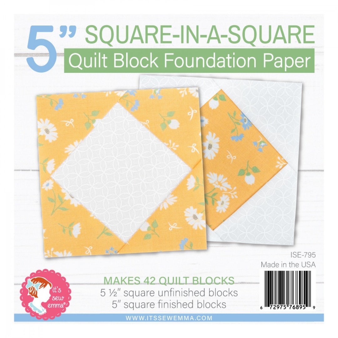 5 Inch Square in a Square Quilt Block Foundation Paper, Used for Paper ...