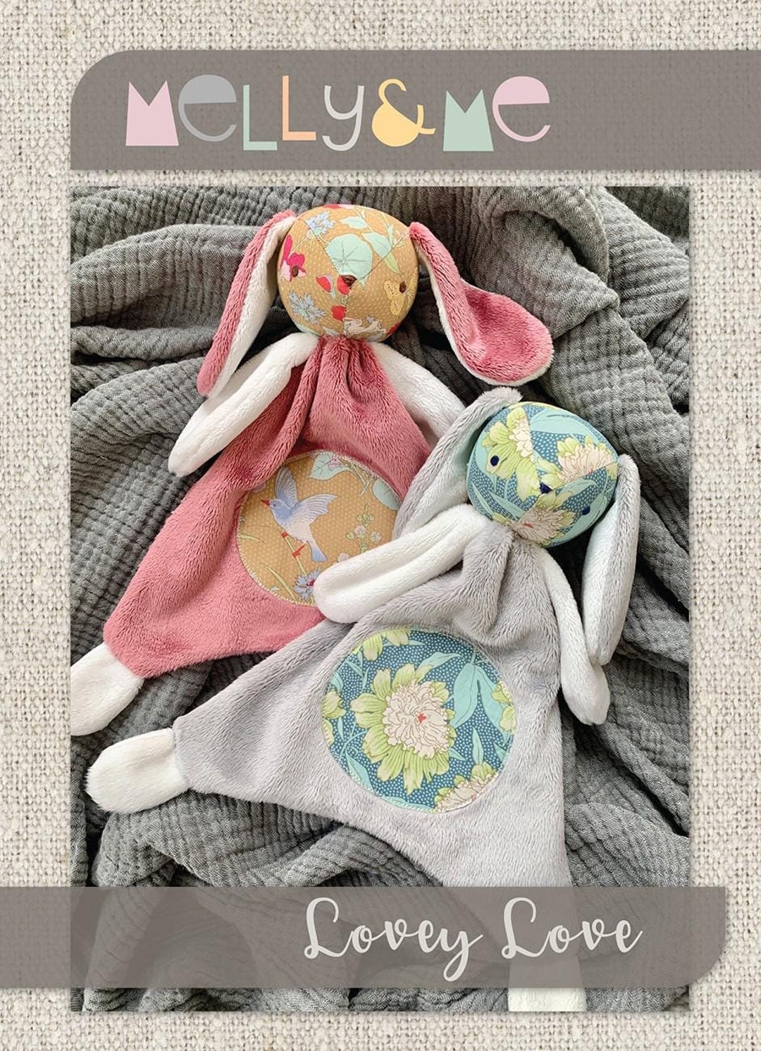 Lovey Love Bunnies Rabbit Sewing Pattern From Melly and Me BRAND NEW ...