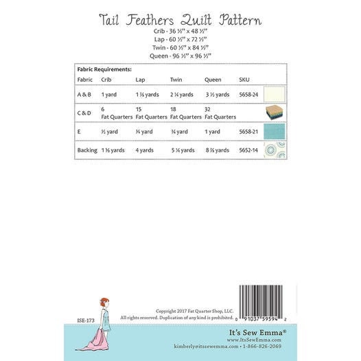 Tail Feathers Quilt Quilting Pattern, by Krystal Stahl, From It's Sew ...
