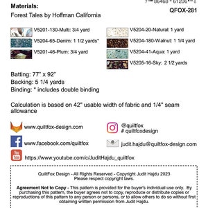 Forest Solitude Quilt Quilting Pattern, From Quiltfox Designs BRAND NEW ...