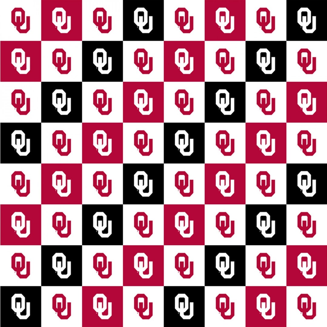 The University of Oklahoma Sooners Checkerboard Cotton Fabric Sold by ...