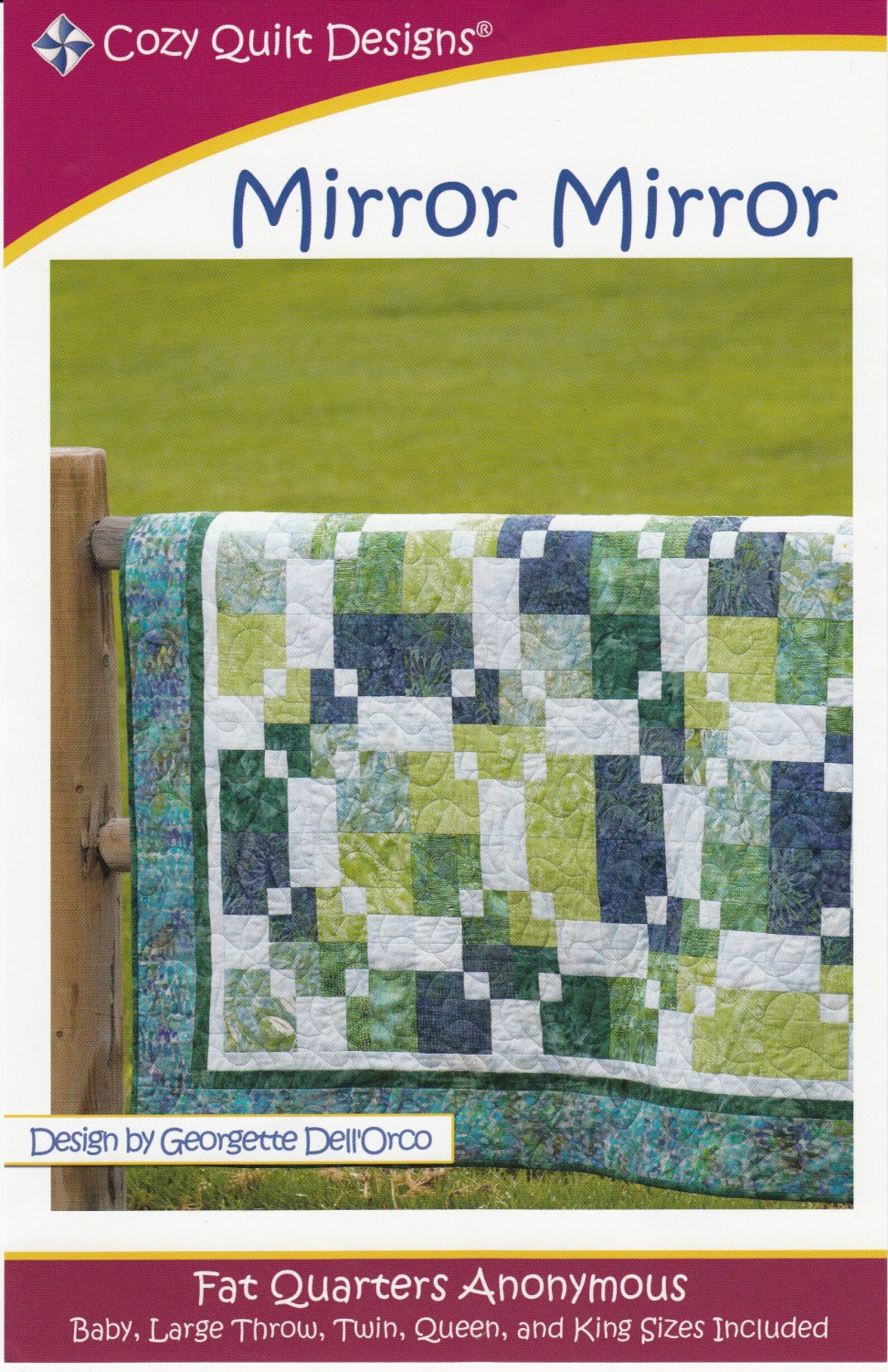 Mirror Mirror Quilt Quilting Pattern, A Fat Quarters Anonymous Pattern ...