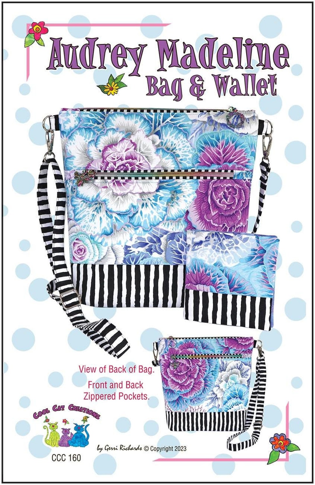 Audrey Madeline Bag and Wallet Sewing Pattern From Cool Cat Creations ...