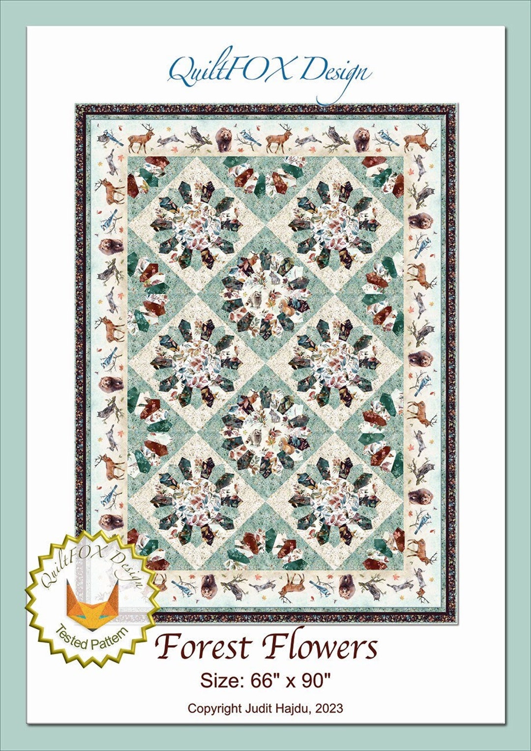 Forest Flowers Quilt Quilting Pattern, From Quiltfox Designs BRAND NEW ...