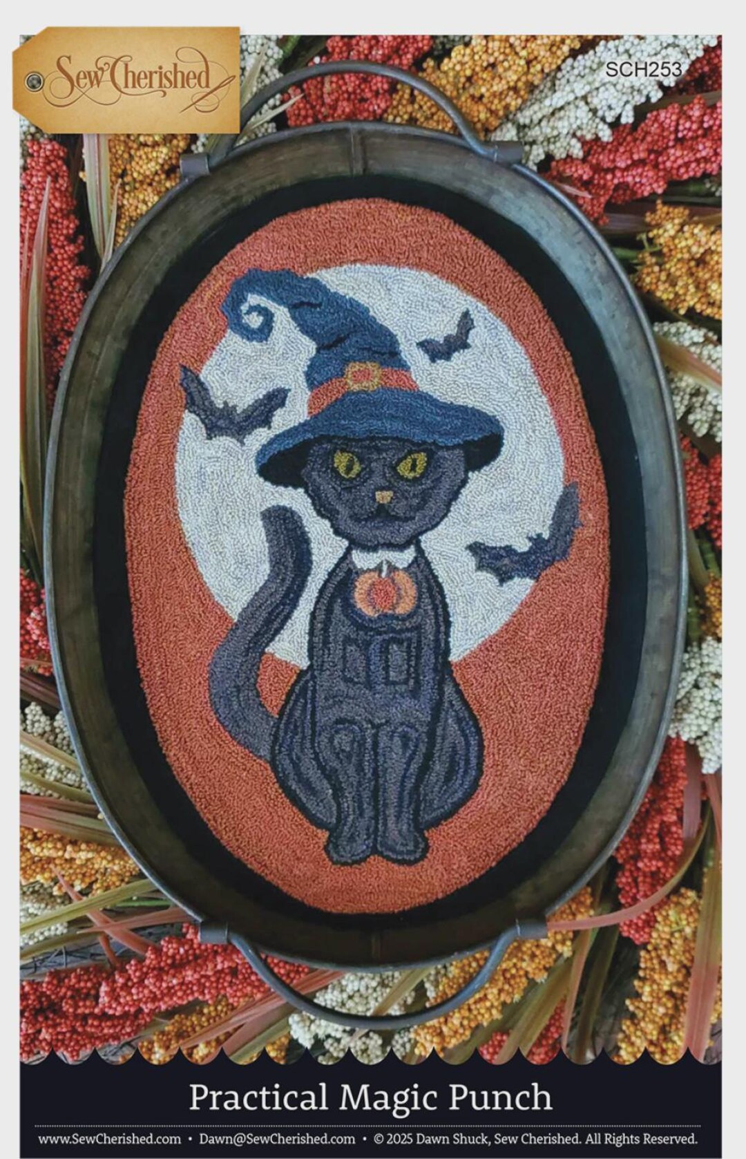 Practical Magic Cat Punch Needle Pattern From Sew Cherished Designs ...