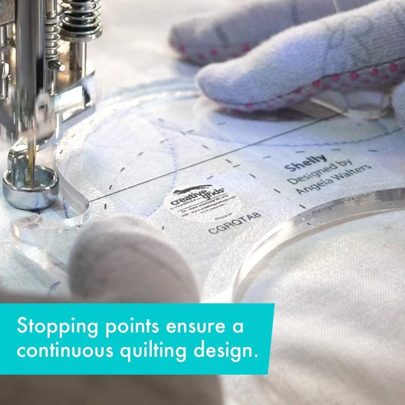 Shelly Machine Quilting Tool Template Ruler From Creative - Etsy