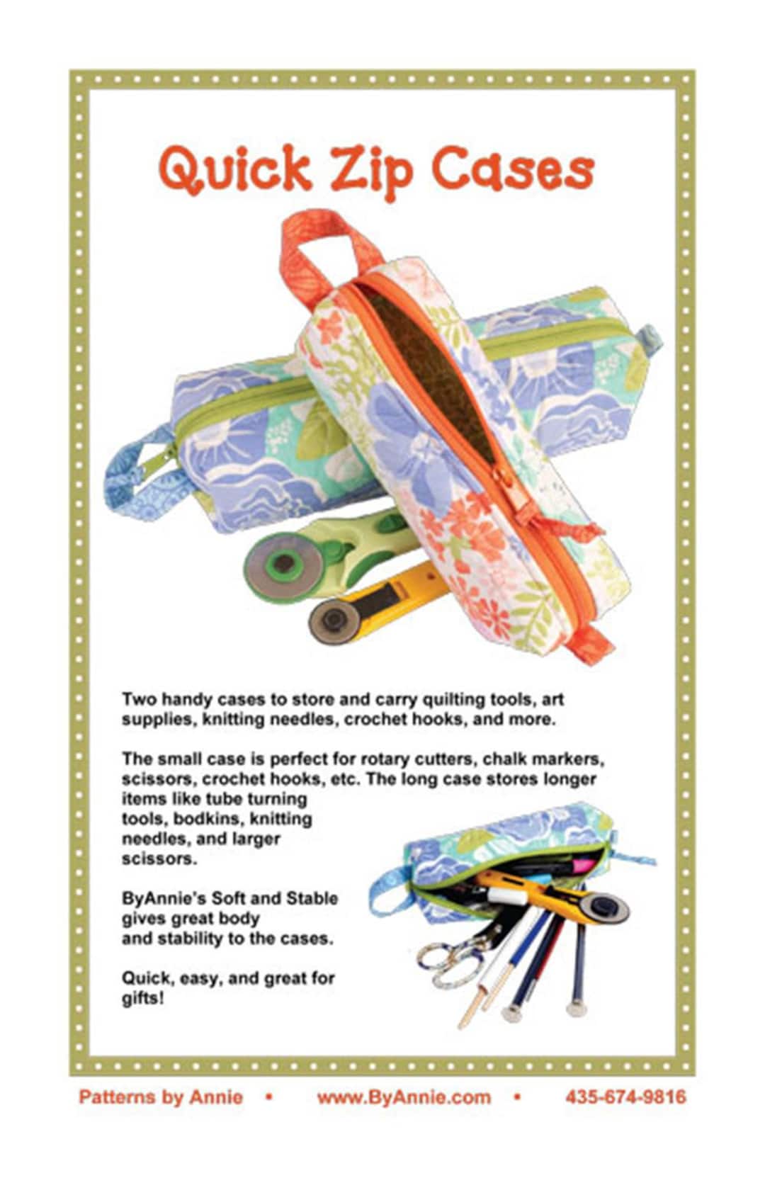 Quick Zip Cases Sewing Pattern From Byannie BRAND NEW, Please See ...