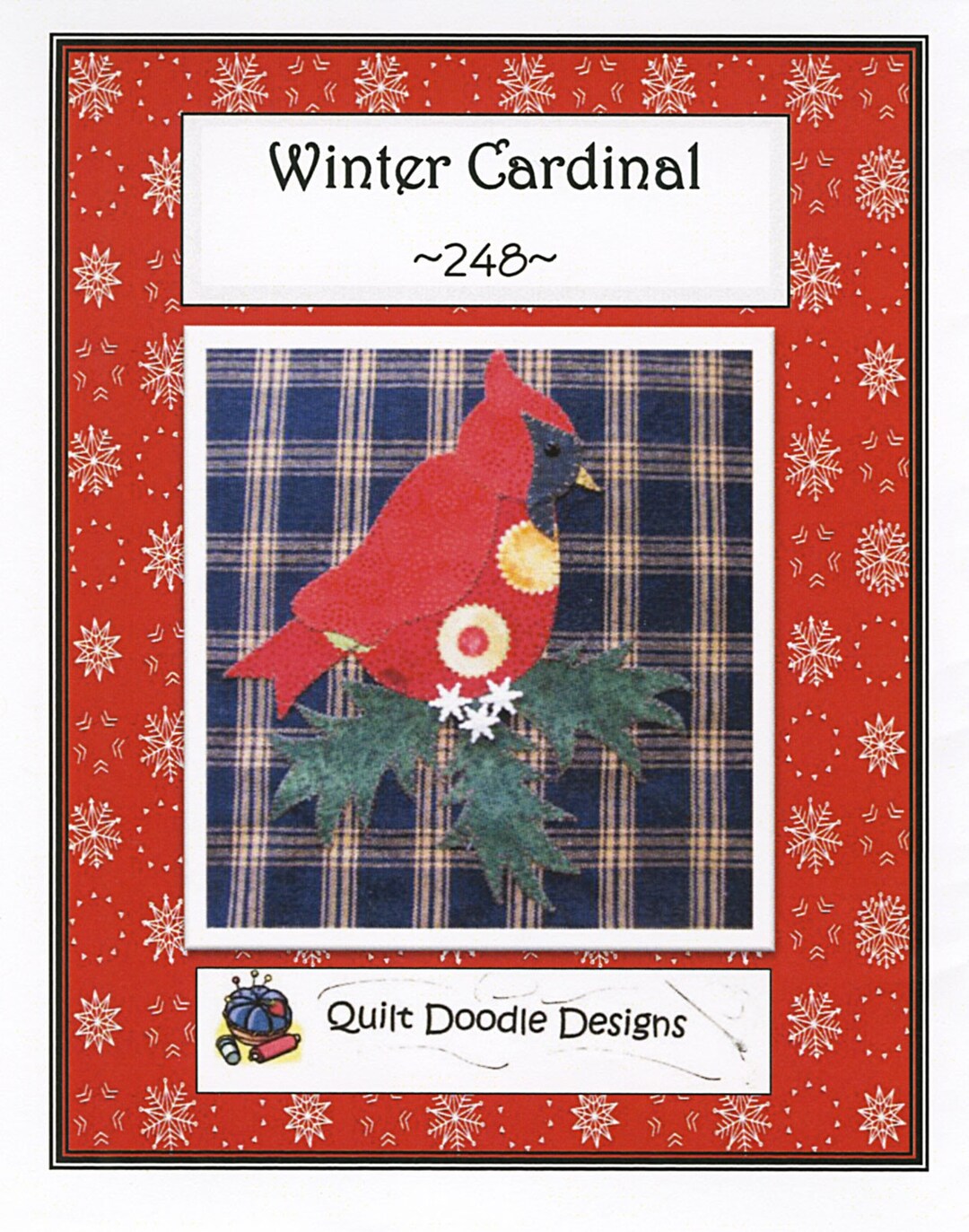 Winter Cardinal Quilting and Sewing Pattern, From Quilt Doodle Designs ...
