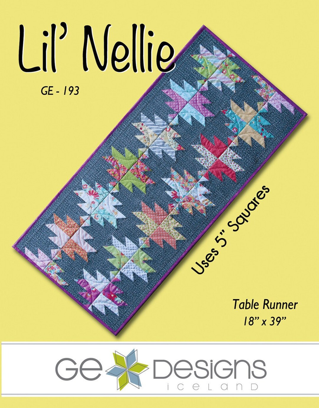 Lil Nellie Table Runner Quilting Pattern From G.E. Quilt Designs BRAND ...