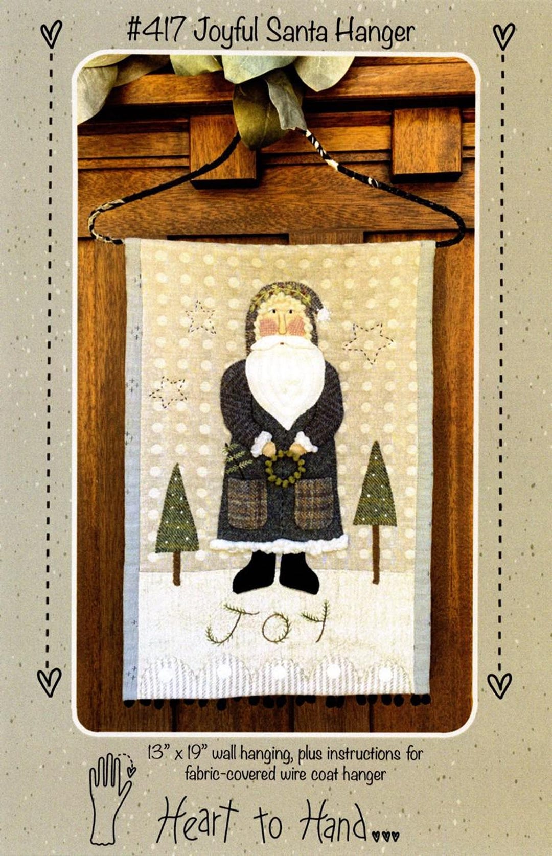 Joyful Santa Hanger Sewing Pattern, From Heart to Hand BRAND NEW ...