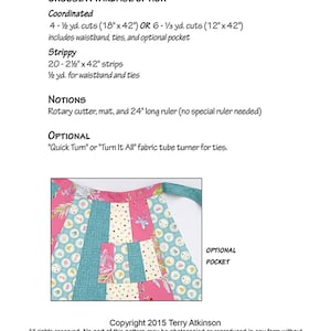 Fifties Flare Apron Sewing Pattern From Atkinson Designs BRAND NEW ...