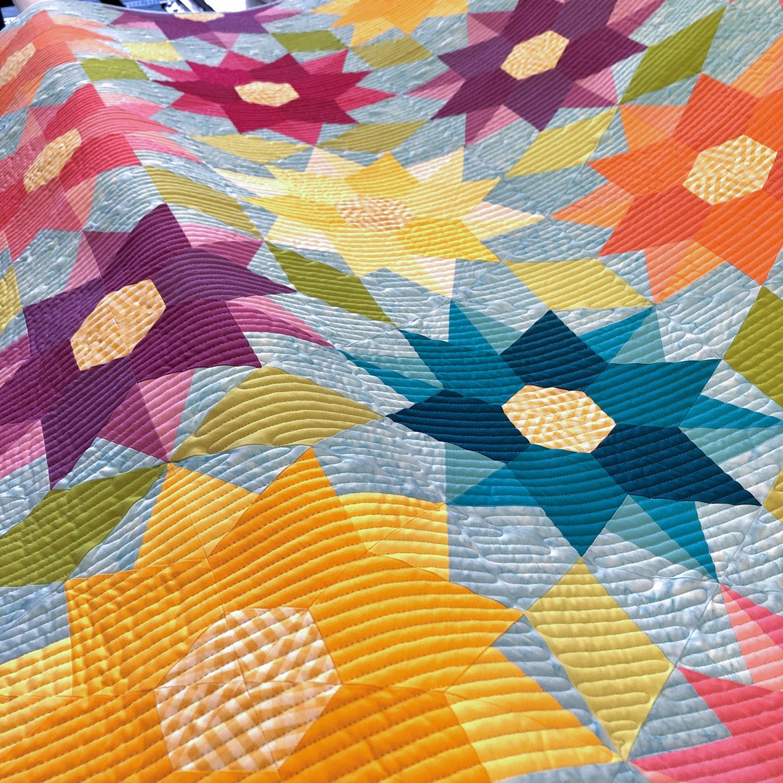 Dancing Dahlias Quilt Pattern, From Krista Moser the Quilted Life BRAND ...