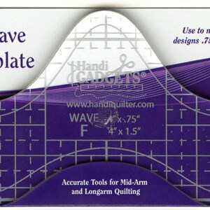 Handi Gadgets Wave F, 4 Inch Quilting Ruler Template From Handi Quilter ...