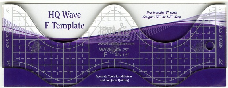 Handi Gadgets Wave F 4 Inch Quilting Ruler Template From | Etsy