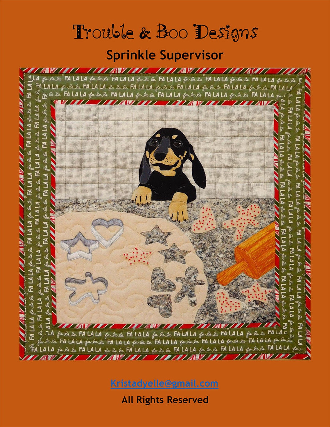 Sprinkle Supervisor Dog Quilt Quilting Pattern From Trouble and Boo ...