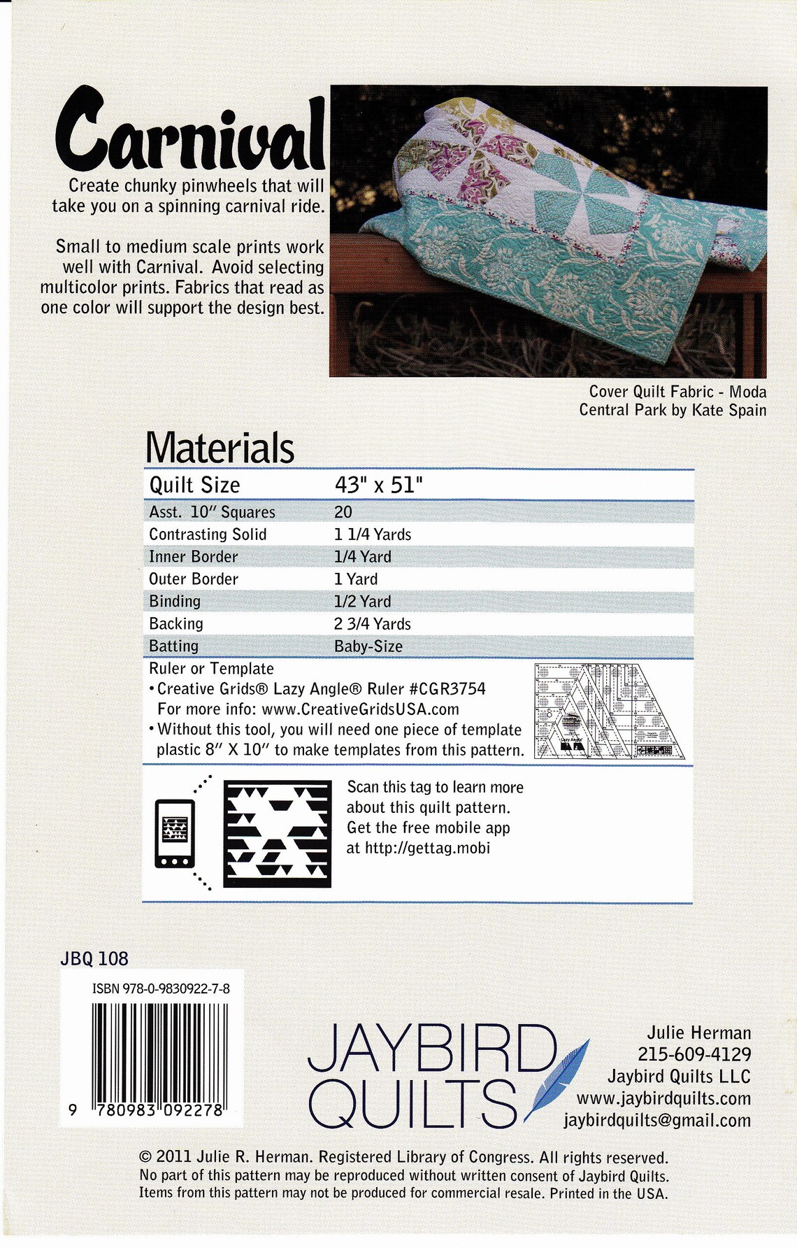 Carnival Pieced Quilt Quilting Pattern From Jaybird Quilts - Etsy