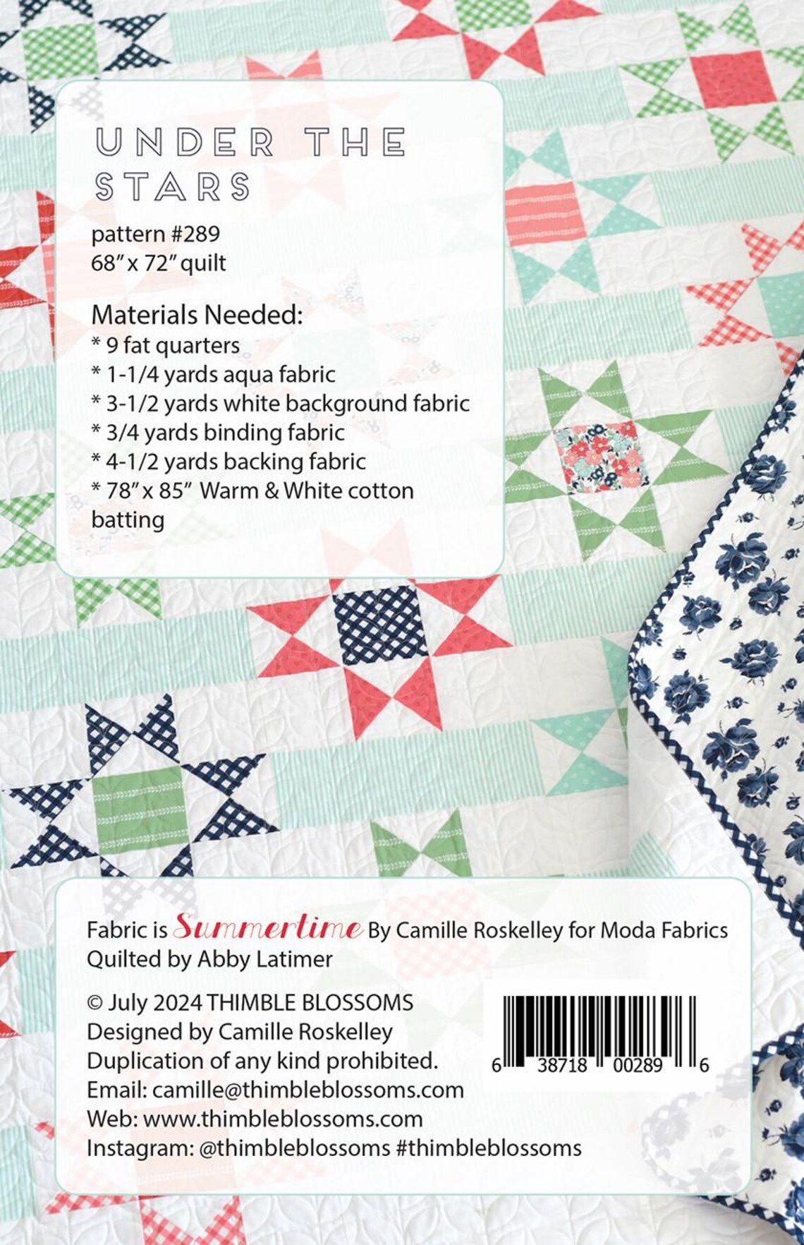 Under the Stars Quilt Quilting Pattern, From Thimble Blossoms BRAND NEW ...