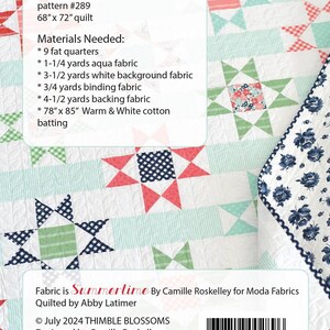 Under the Stars Quilt Quilting Pattern, From Thimble Blossoms BRAND NEW ...