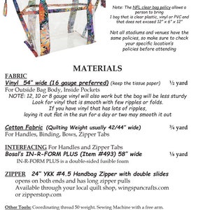 Stadium Bag, Sewing and Quilting Pattern, From Aunties Two Patterns ...