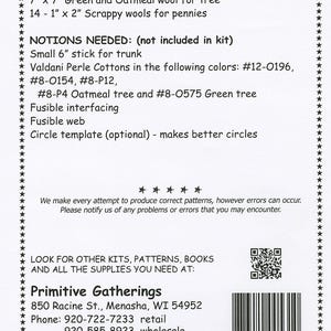 Scrappy Penny Tree Sewing Pattern, From Primitive Gatherings BRAND NEW ...