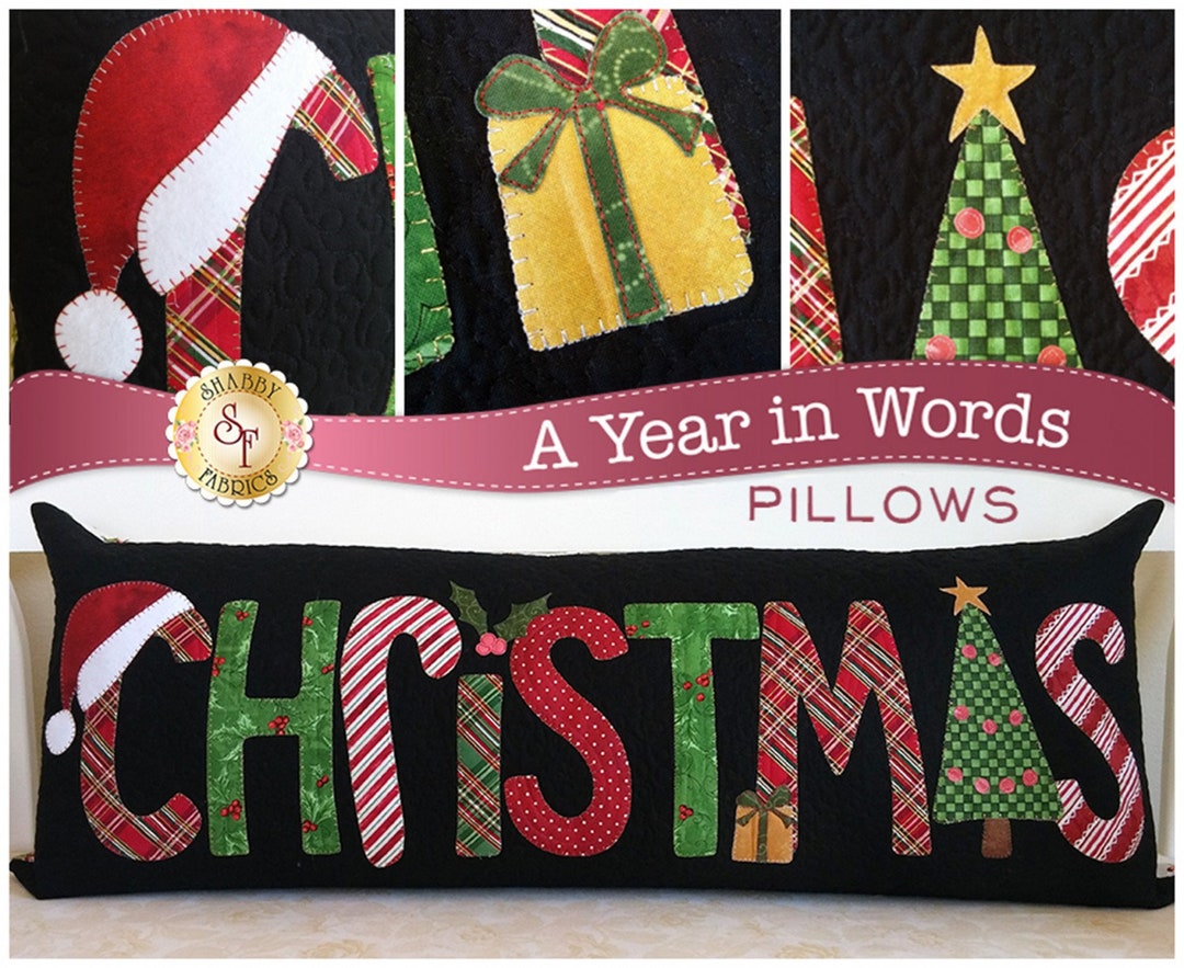 A Year in Words Christmas December Pillow Quilting and Sewing Pattern ...