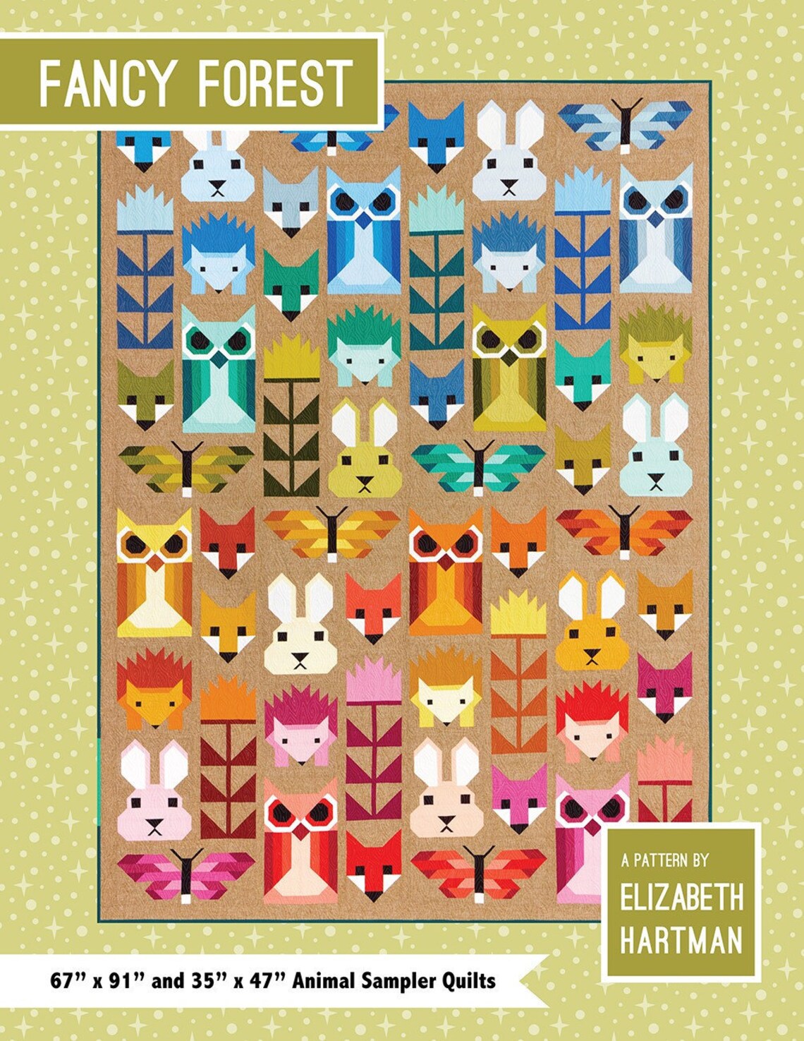 Fancy Forest Woodland Animals Patchwork Quilt Quilting Pattern, From ...