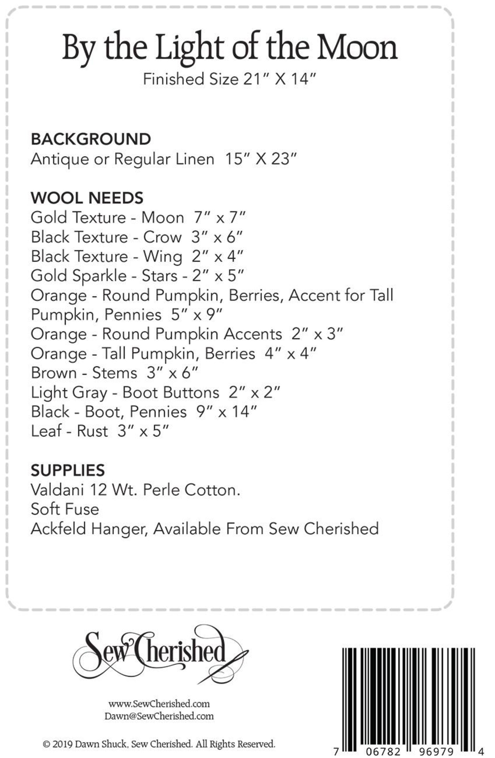 By the Light of the Moon Sewing Pattern From Sew Cherished Designs ...