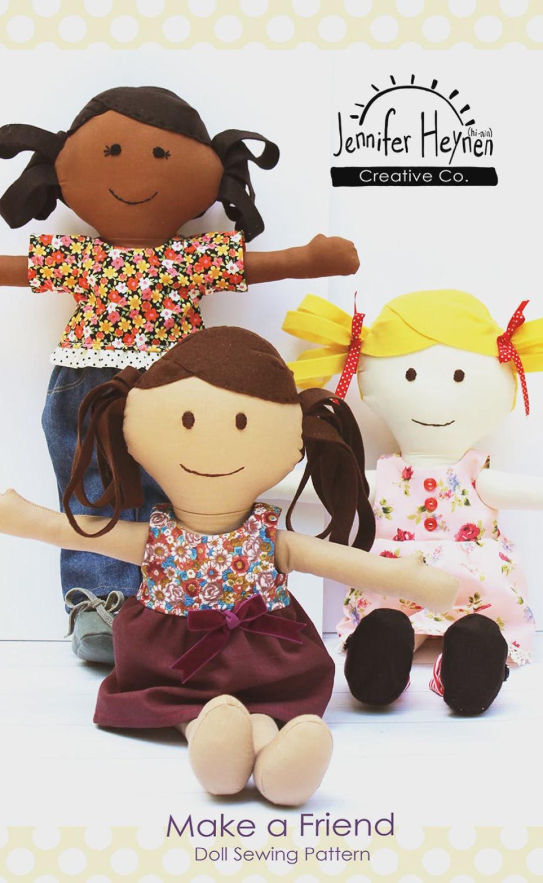 Make A Friend Doll Sewing Pattern, From Jennifer Heynen Creative Co ...