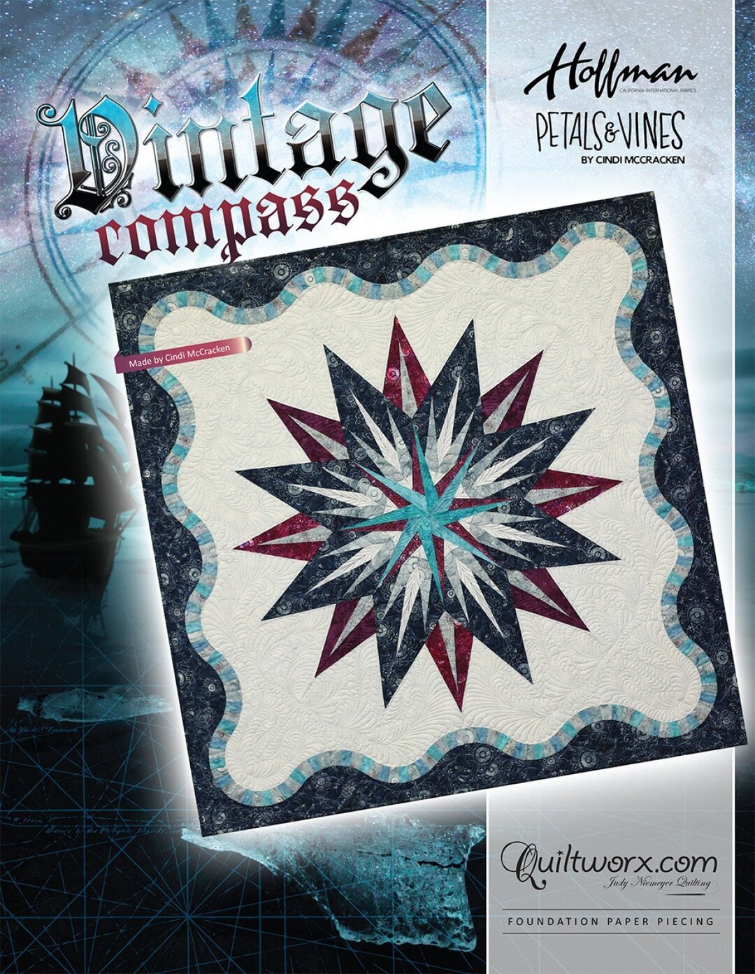 Vintage Compass Quilt Quilting Pattern, From Quiltworx by Judy Niemeyer ...