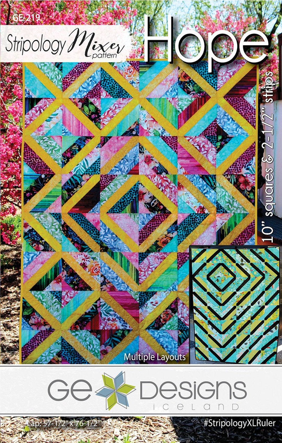 Hope Stripology Mixer Quilt Quilting Pattern From G.E. Quilt Designs ...