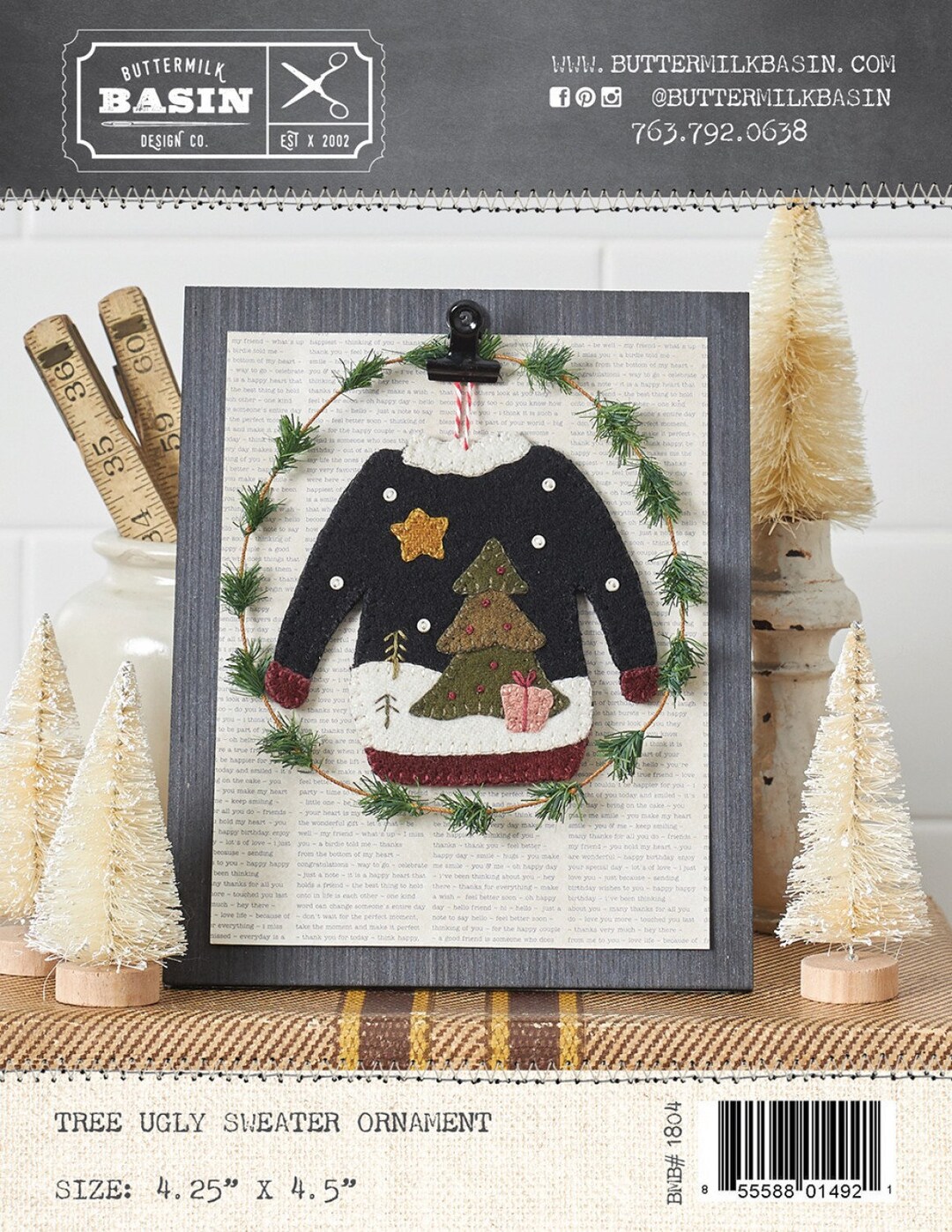 Ugly Sweater Ornament Tree and Gift Sewing Pattern From Buttermilk ...