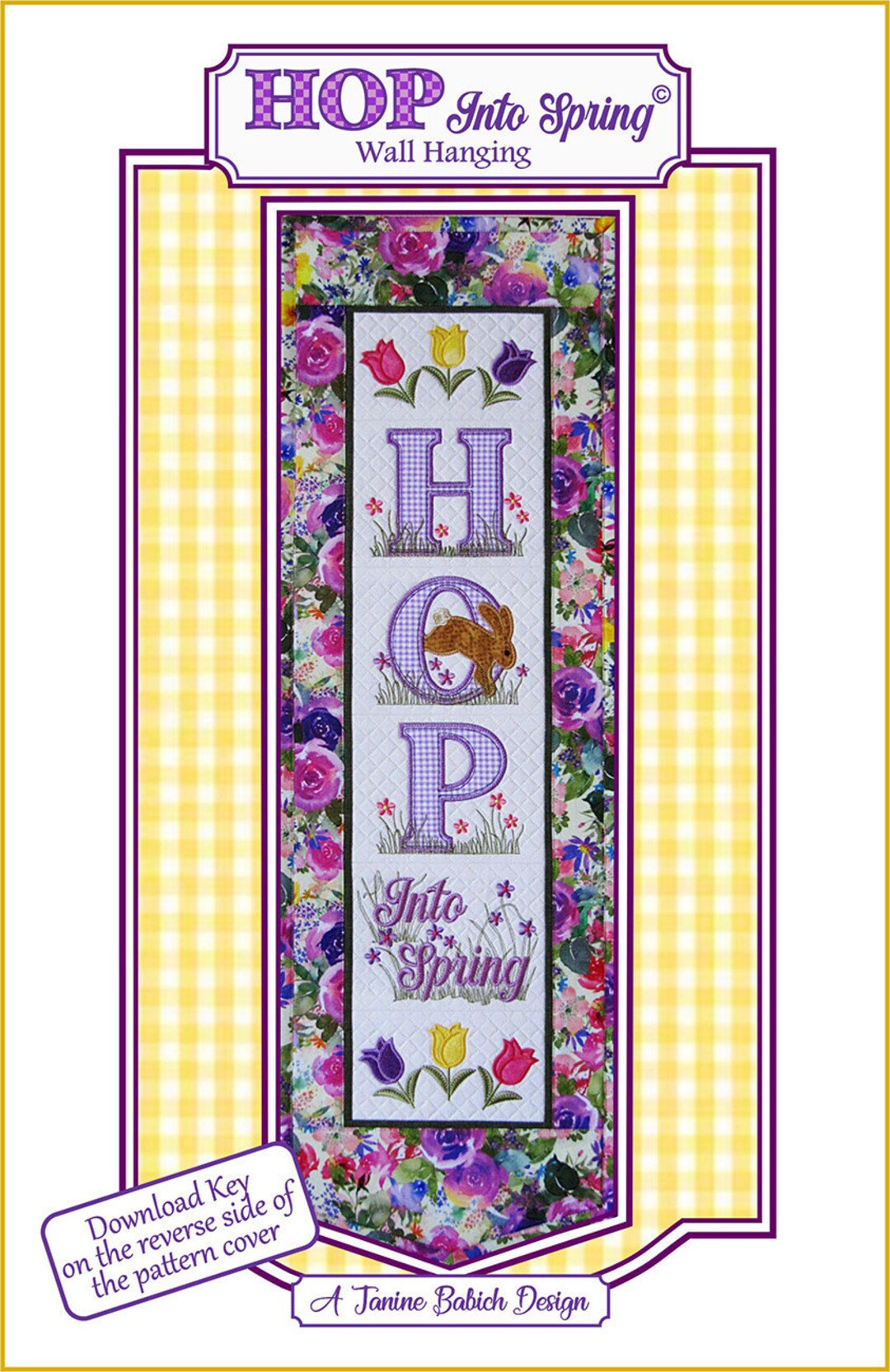 Hop Into Spring Wall Hanging Machine Embroidery Pattern, From Janine ...
