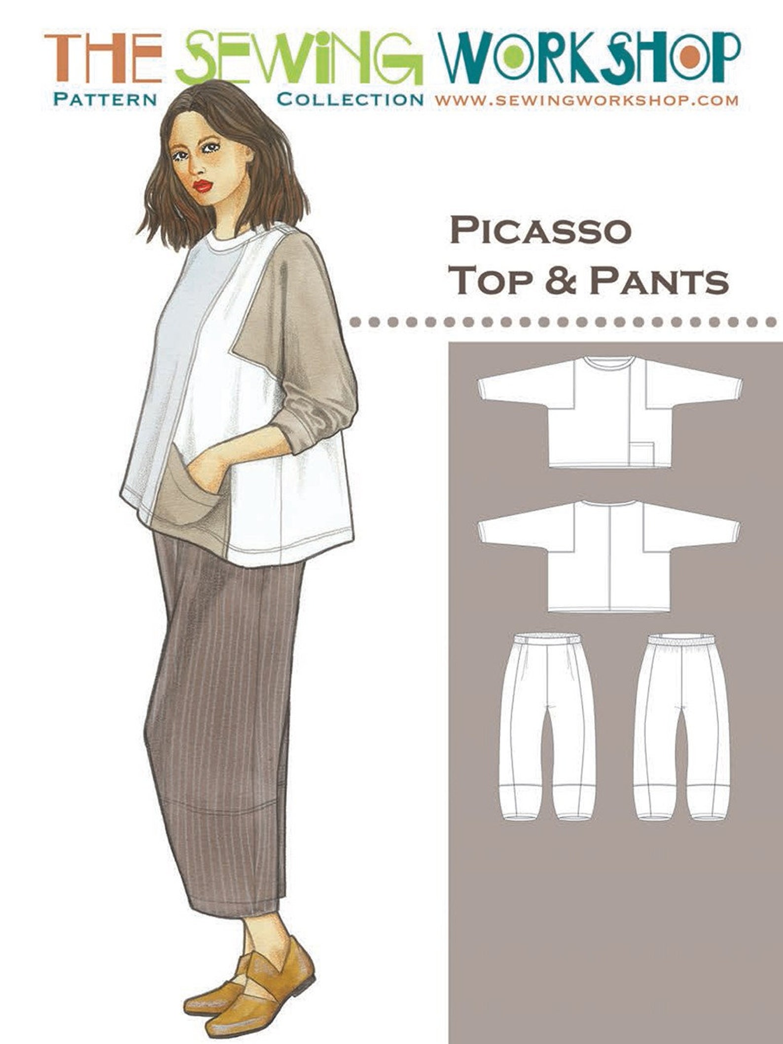 The Picasso Top and Pants Sewing Pattern, Sizes XS-2XL, From the Sewing ...