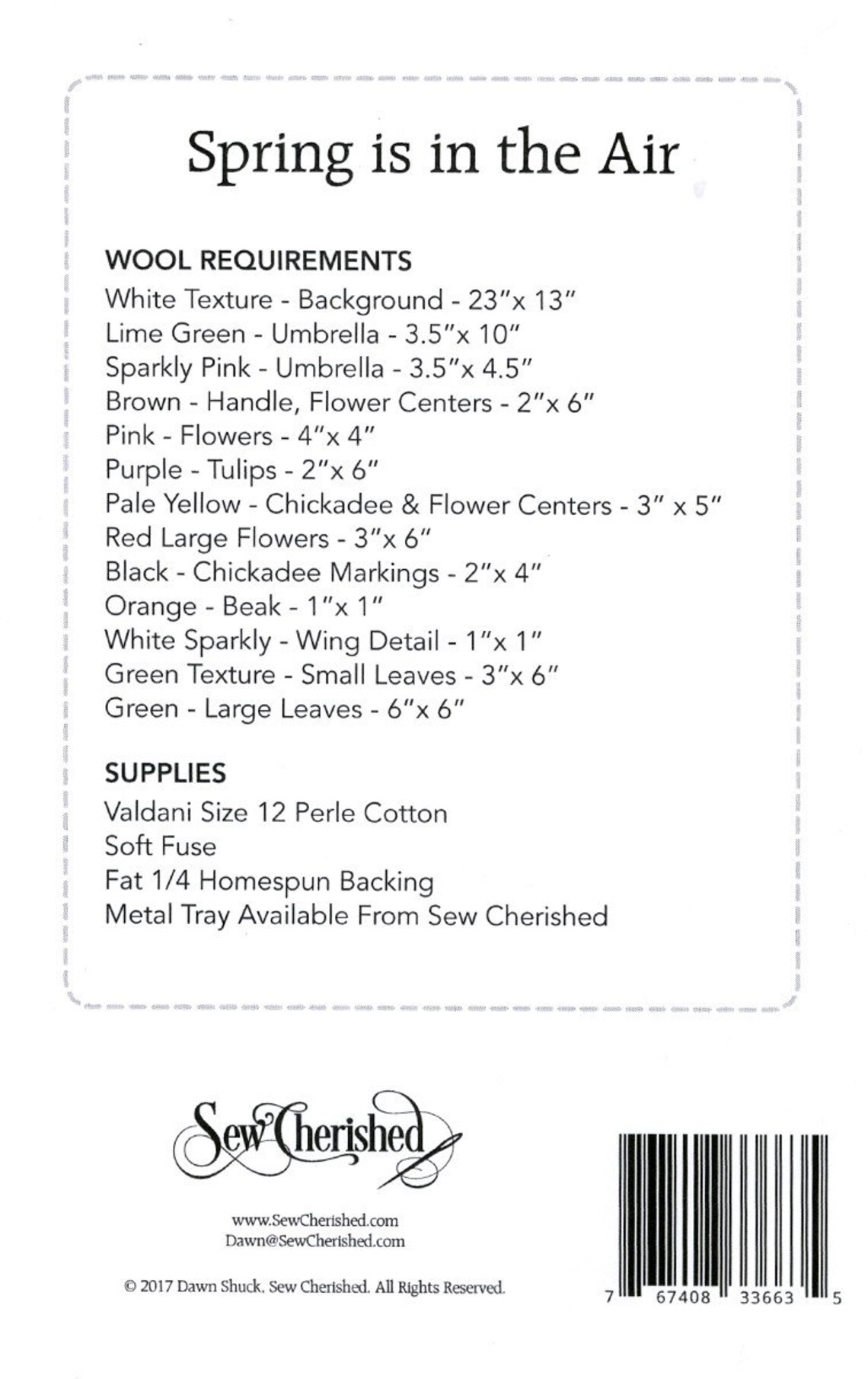 Spring is in the Air Wool Sewing Pattern From Sew Cherished - Etsy