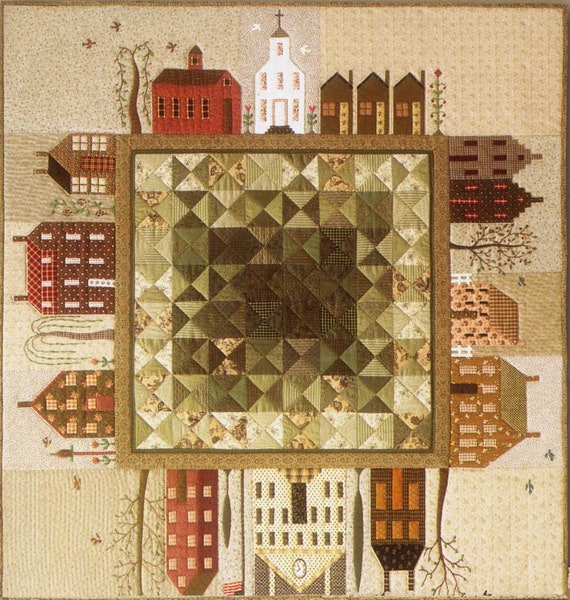 Quilted Village Complete Quilt Quilting Pattern From City - Etsy